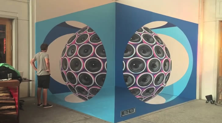 Artista holandés diseña una increíble pintura en 3D | Marcianos